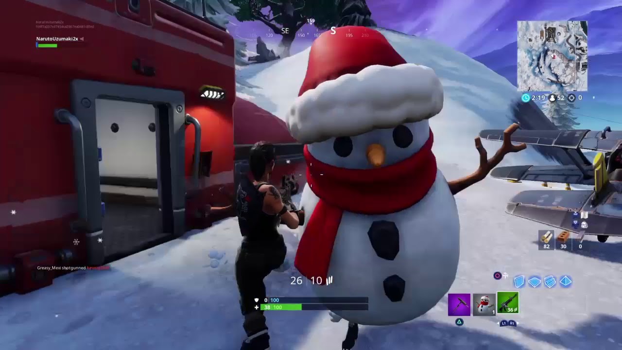 Fortnite SnowMan Gone Wild - YouTube