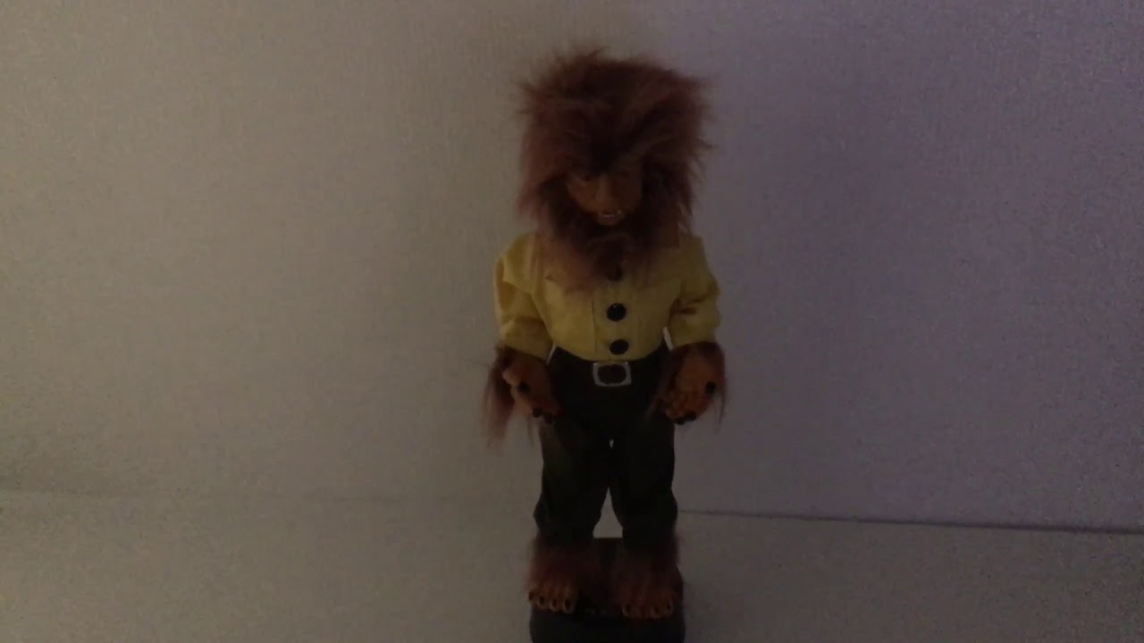 Vintage Telco Motionettes Universal Studios Monsters Wolfman 1992 - YouTube
