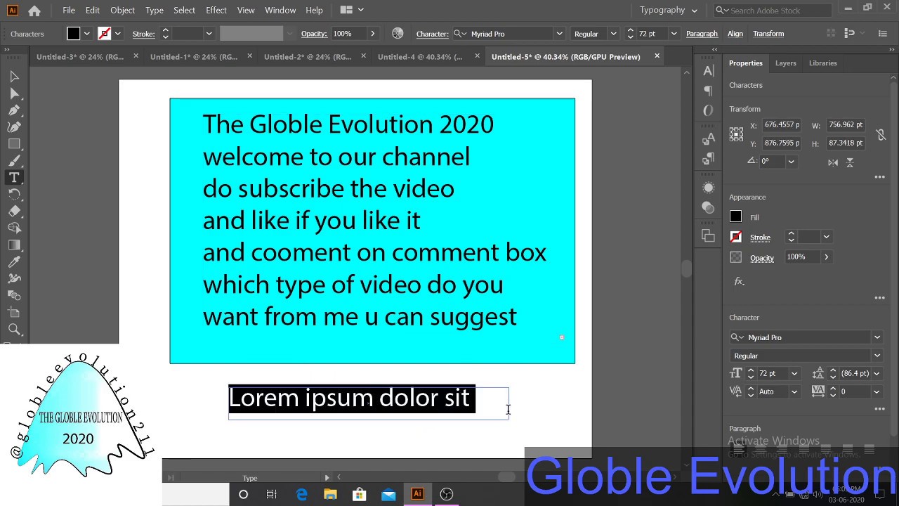 how to creat poster page on adobe illustrater - YouTube