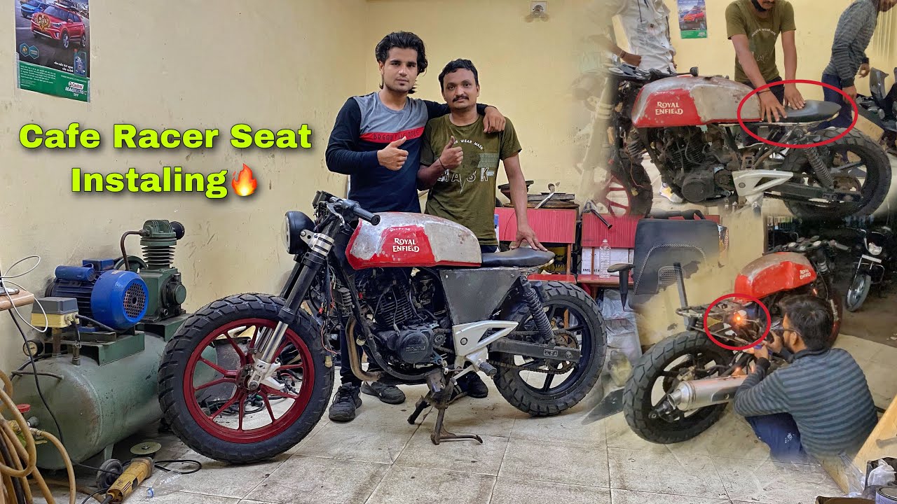 Cafe Racer Seat Installing 🔥 - YouTube