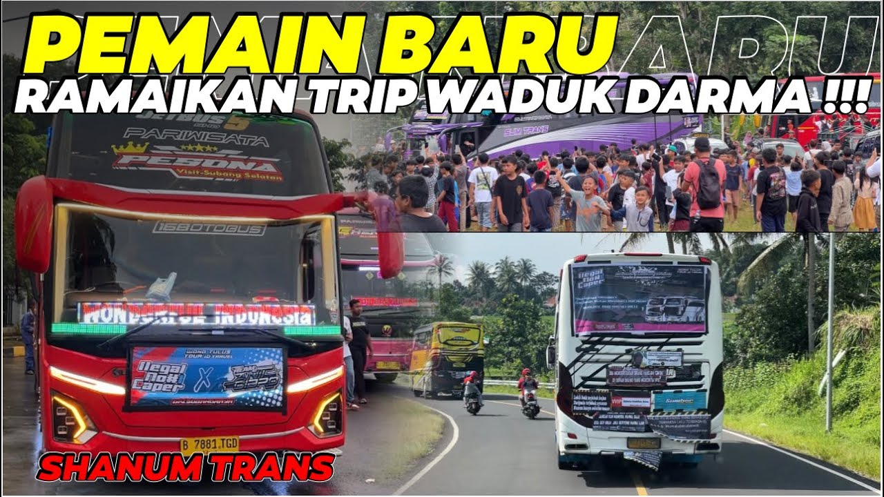 SERU BANGET🤩KONVOY BUS ARTIS PERANG BASURI NADA VIRAL DAV AIR HORN ...