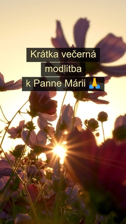 Rýchla večerná modlitba k PANNE MÁRII 🌙 🙏 - YouTube