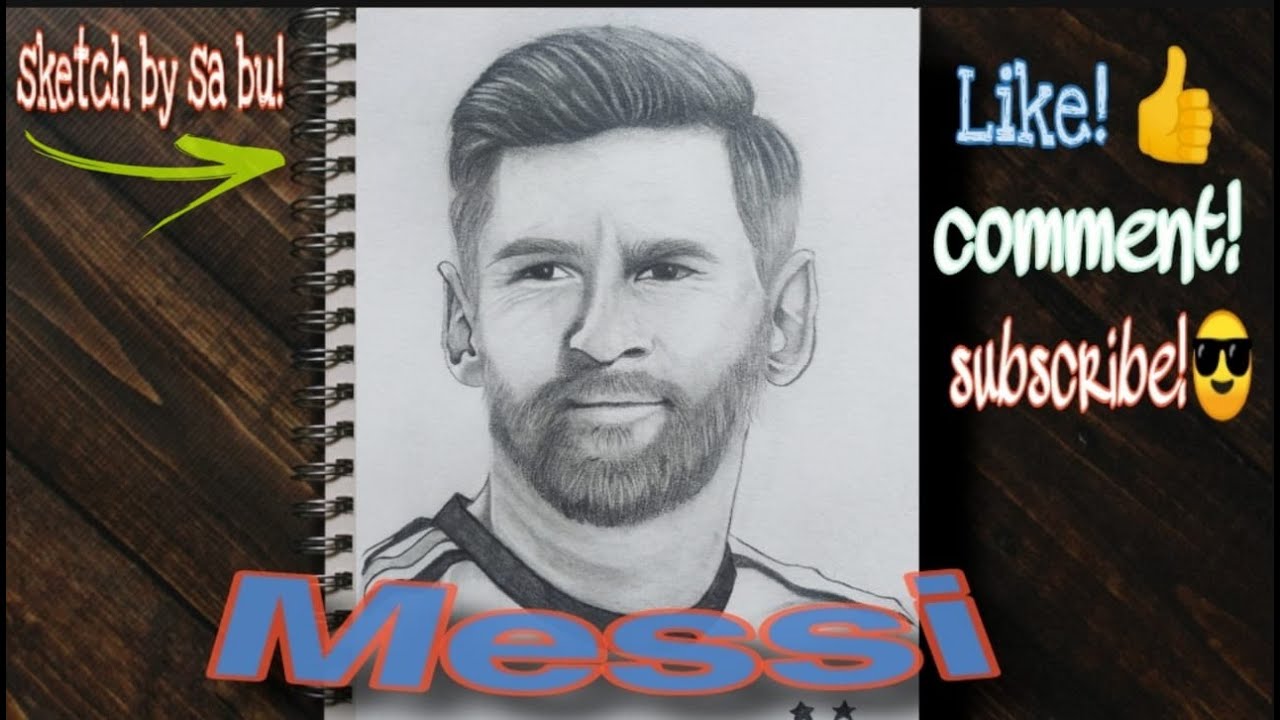 Lionel Messi | Pencil Sketch | Speed Drawing | ️ ️ - YouTube
