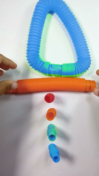 Colors changing by stretching pop tubes #asmr #satisfying #creative # ...