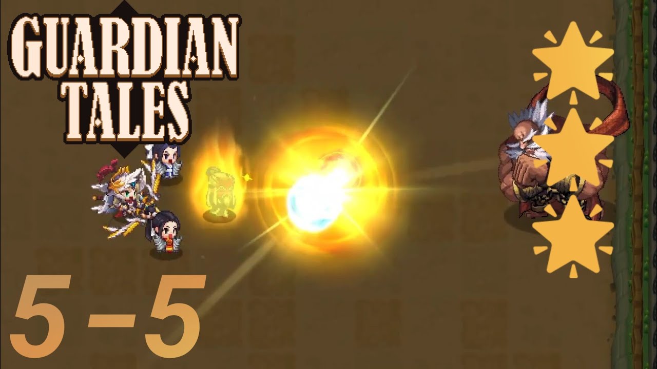 Guardian Tales w5-5 guide full Star - YouTube