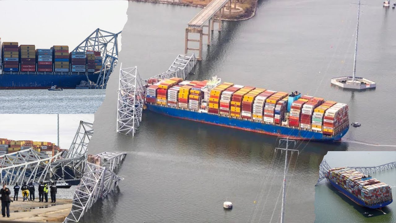 A NEW VIDEO Baltimore bridge collapses now! | Moment bridge in ...