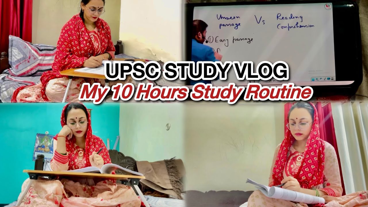 My 10 Hours Study Routine • Upsc study vlog • Upsc aspirant study ...