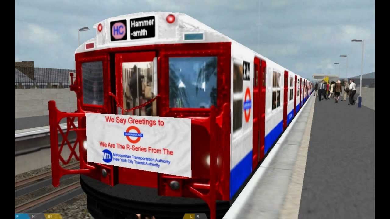 OpenBVE: R6 (H&C) Train departing Shepherd's Bush Market - YouTube