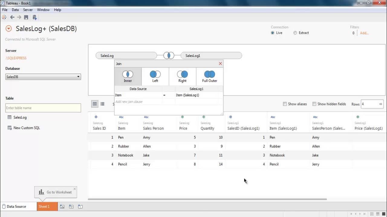 Tableau Desktop Connect to SQL Server - YouTube
