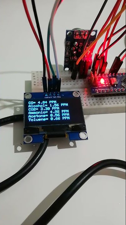 MQ135 sensor+oled display con arduino nano - YouTube