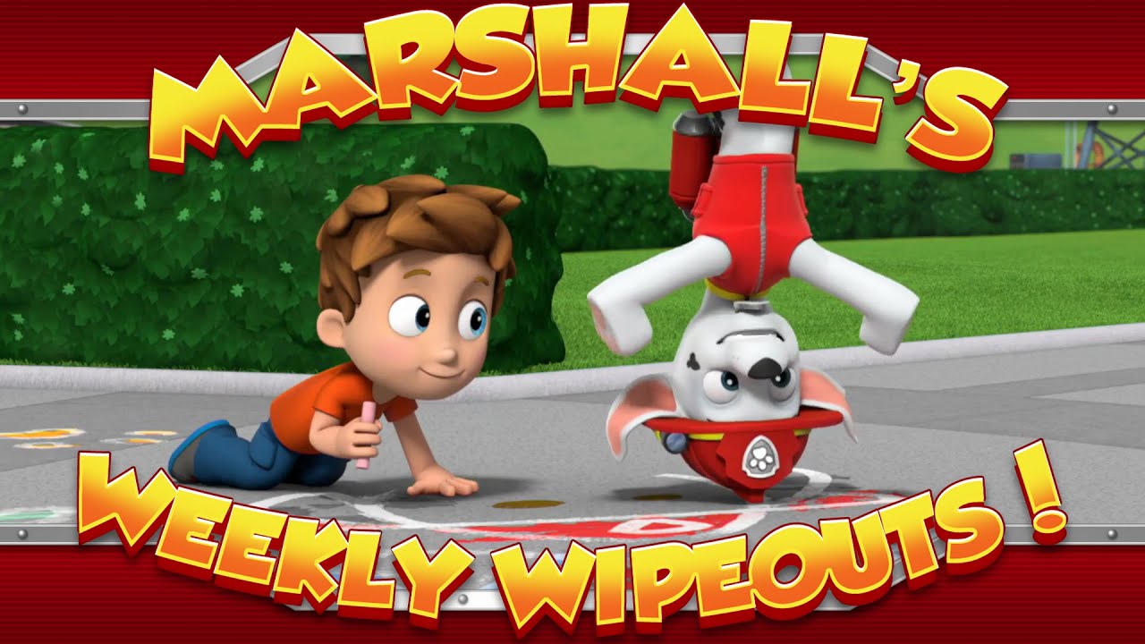 Marshall's Weekly Wipeouts! (Season 7 - Pups Save the Chalk Art) - YouTube