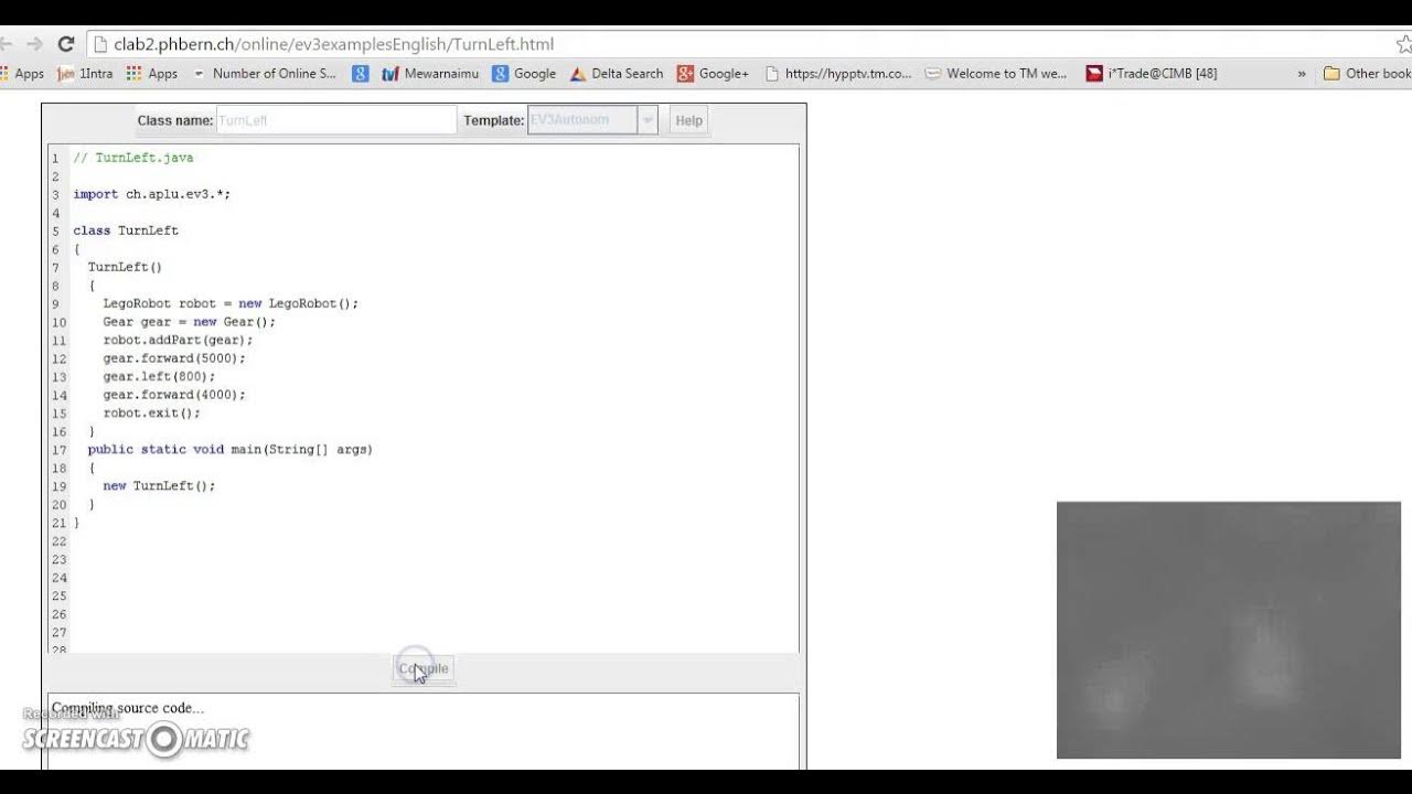 Using Java Online Editor for EV3 leJOS created by Bern University - YouTube