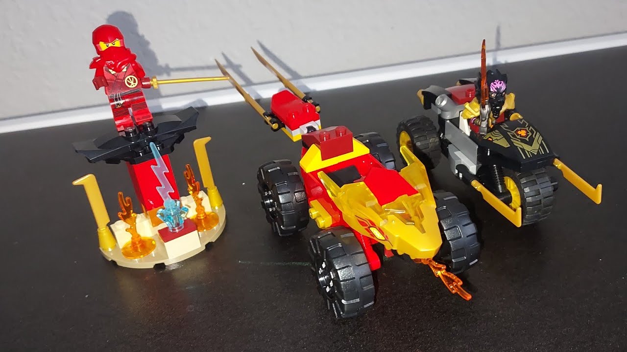 NINJAGO RACE! Building the Kai vs. Ras Car & Bike Battle with Zachary ...