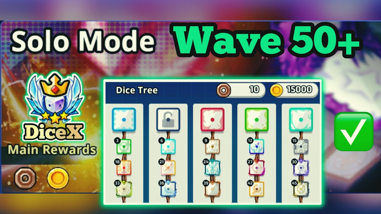 Solo Mode Wave 50+ (MAX) | @DiceX-1 - Random Dice - YouTube