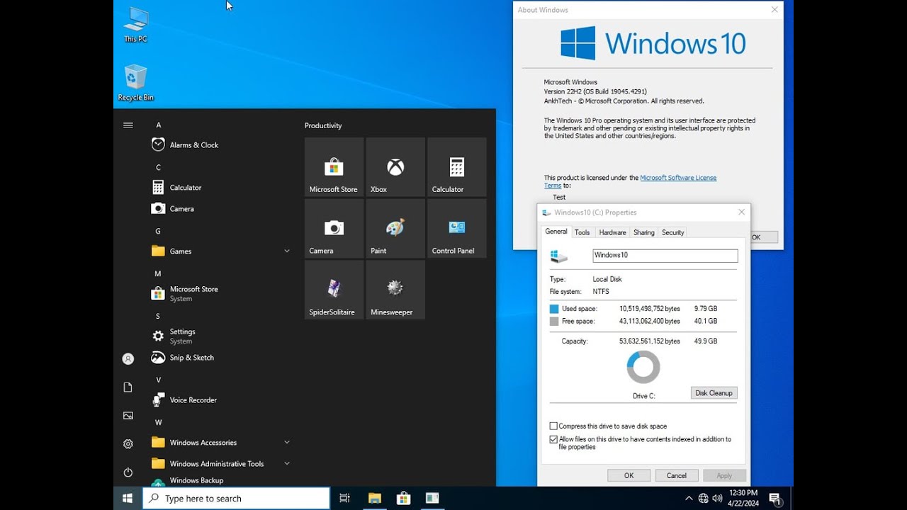Win 10 Pro Lite & SuperLite v22H2 Build 19045.4291 - YouTube