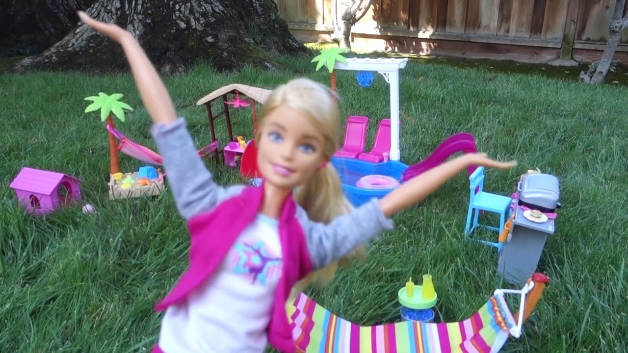 POOL Fun And Water Slide! Barbie Throws The MOST EPIC surprise party ...