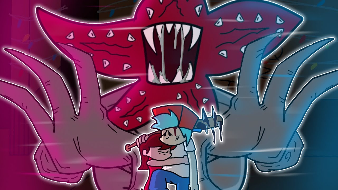 STRANGER THINGS 4 | upside world DEMOGORGON VS BF | FNF ANIMATION - YouTube