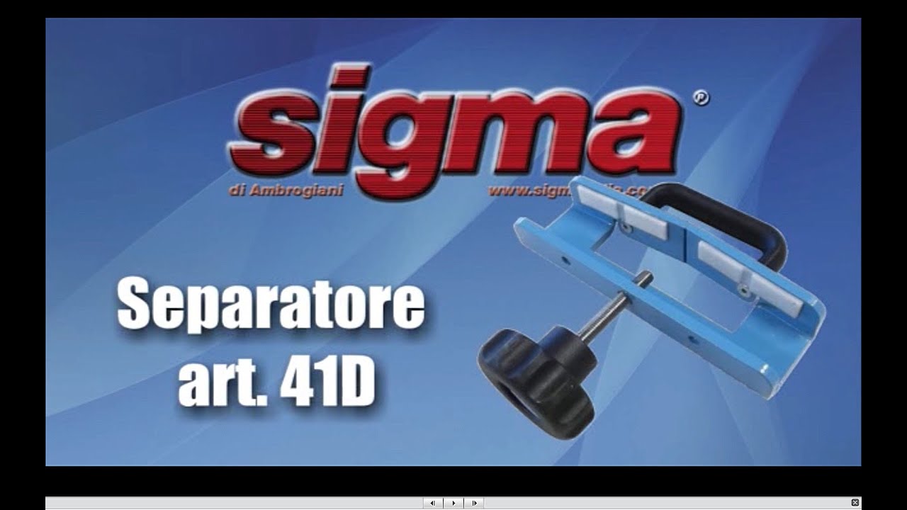 Sigma 41D Separator from Tradetiler - YouTube
