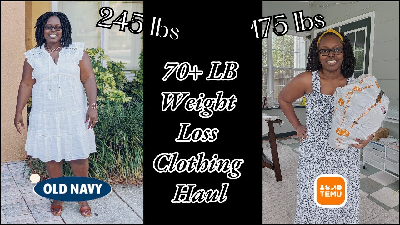 *New* First Clothing Haul Since 70+ LB Weight Loss | Old Navy | Temu ...
