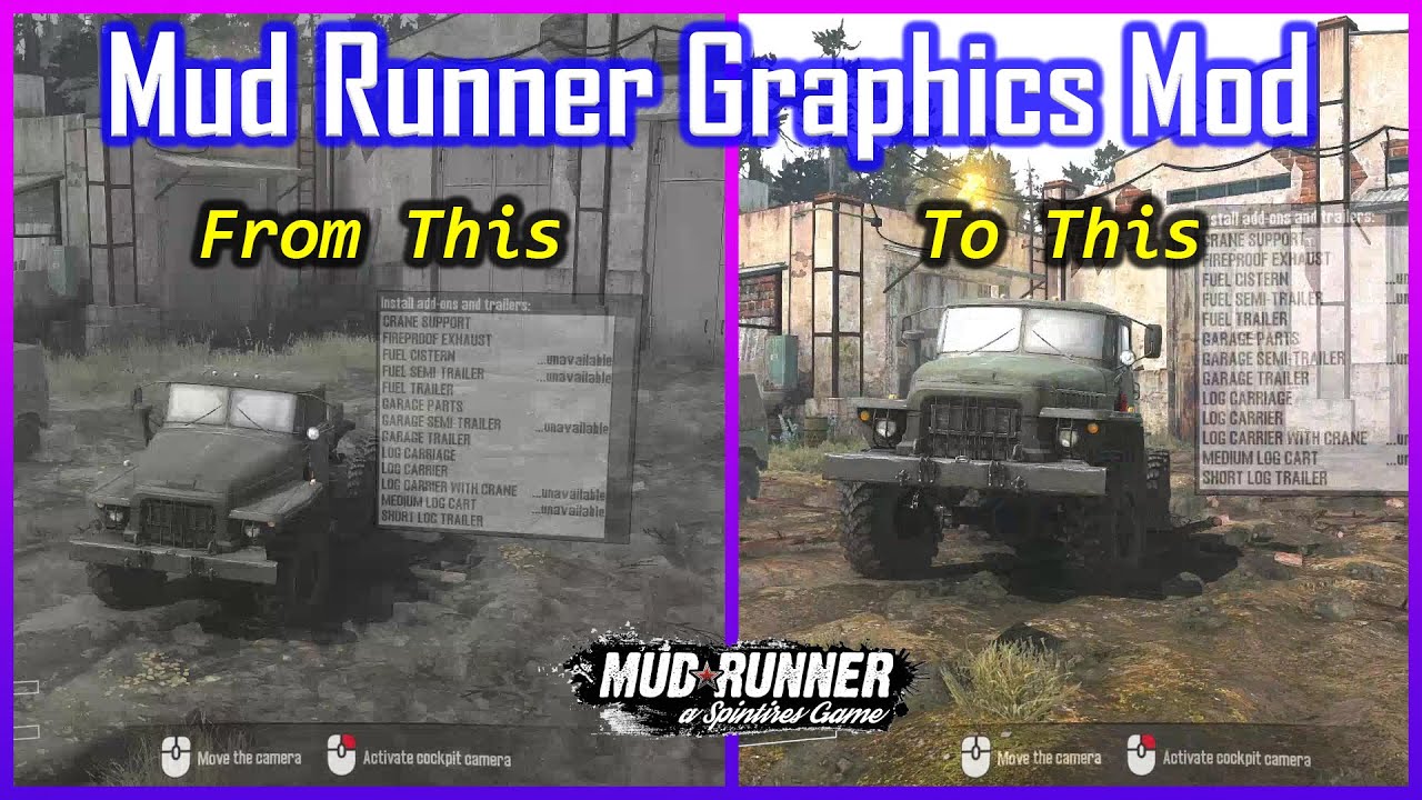Insane Graphics Mod||How to install graphics mod in Mud Runner - YouTube