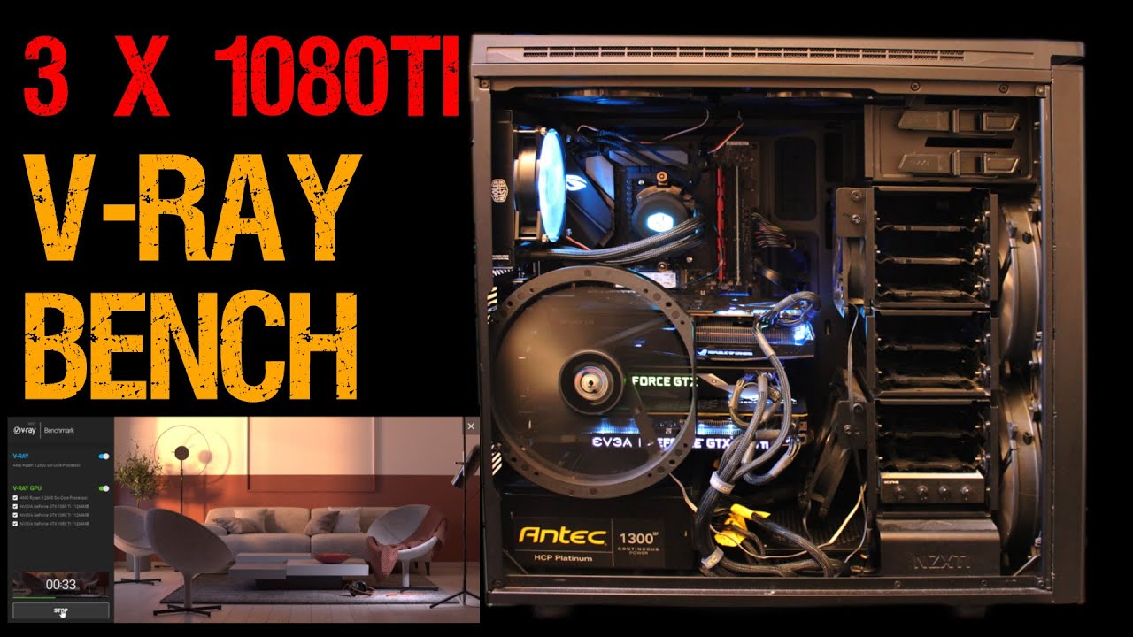 3 x gtx 1080ti v-ray benchmark - GPU workstation for rendering - 3 gpu ...