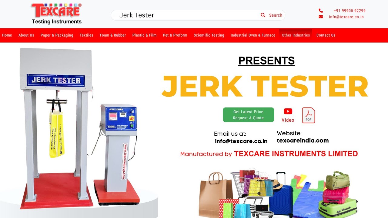 How to check Jerk Strength of Paper Bags, Non Woven Bags, Luggage ...
