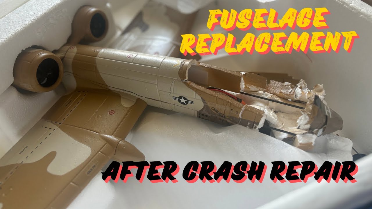 Repairing my broken E-Flite A-10 RC plane - YouTube