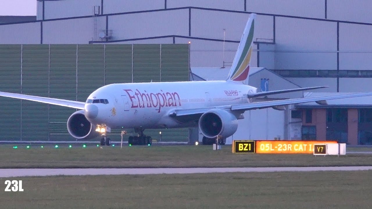 Fantastic Takeoff Ethiopian Airlines 777 ET-ANO ET729 Manchester To ...