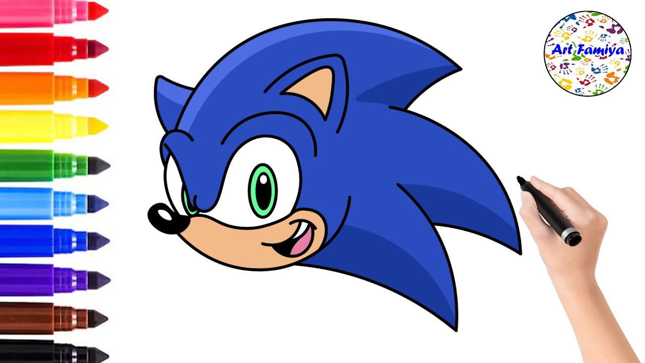 How To Draw Sonic for Beginners | Art Famiya - YouTube