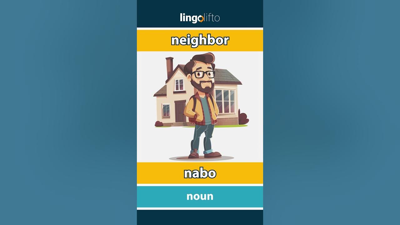 🇬🇧🇩🇰 neighbor - nabo : vocabulary builder : learn English : Lad os lære engelsk - YouTube