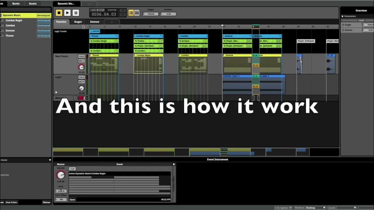 Dynamic music in FMOD - YouTube