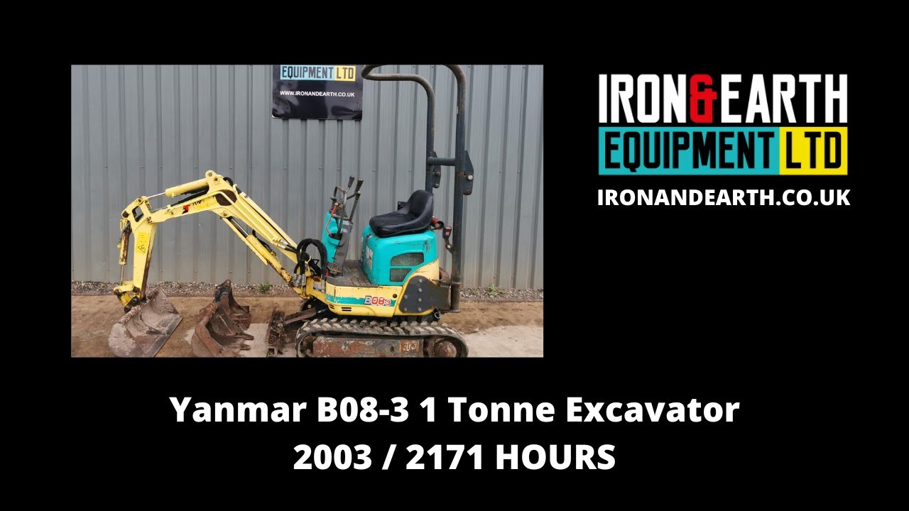 2003 Yanmar B08-3 1 Tonne Excavator - YouTube