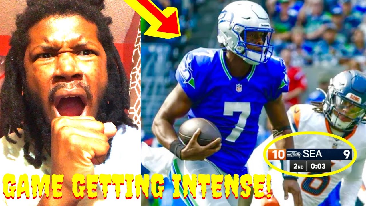DEFENSIVE NECK & NECK BATTLE AT HALF! BRONCOS VS SEAHAWKS HIGHLIGHTS ...
