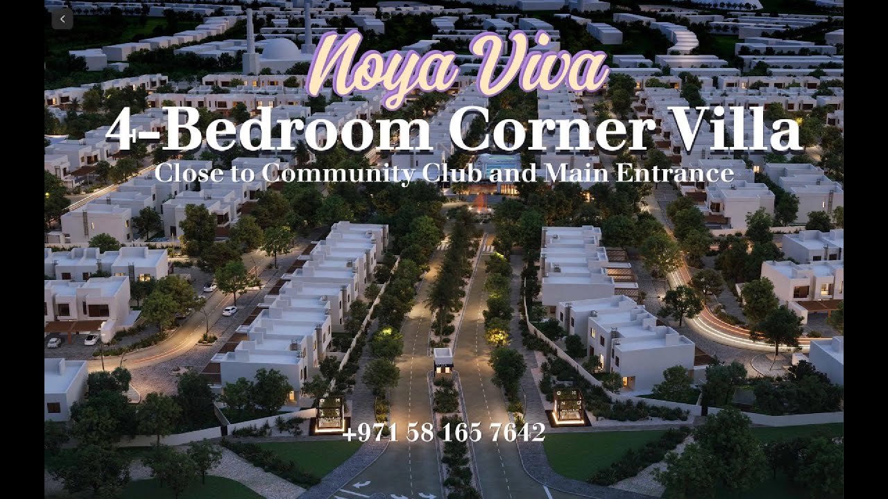 4-Bed Corner Villa in Noya Viva | Virtual Tour | Yas Island, Abu Dhabi - YouTube