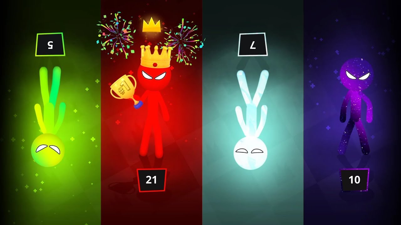 Stickman Party 1 2 3 4 Player Gameplay Satisfying MINIGAMES Walkthrough ...