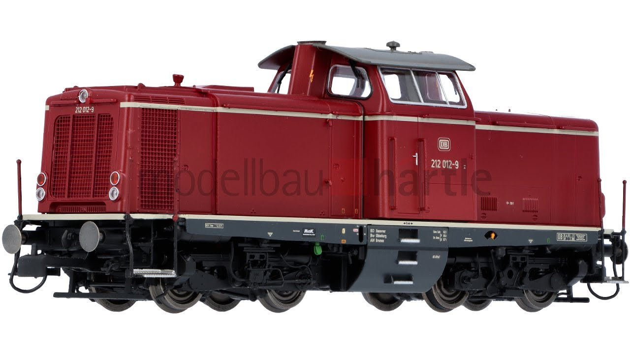 BRAWA 70056 / 70058 / 70059 Diesellok BR 212 012-9 DB | Spur H0 - YouTube