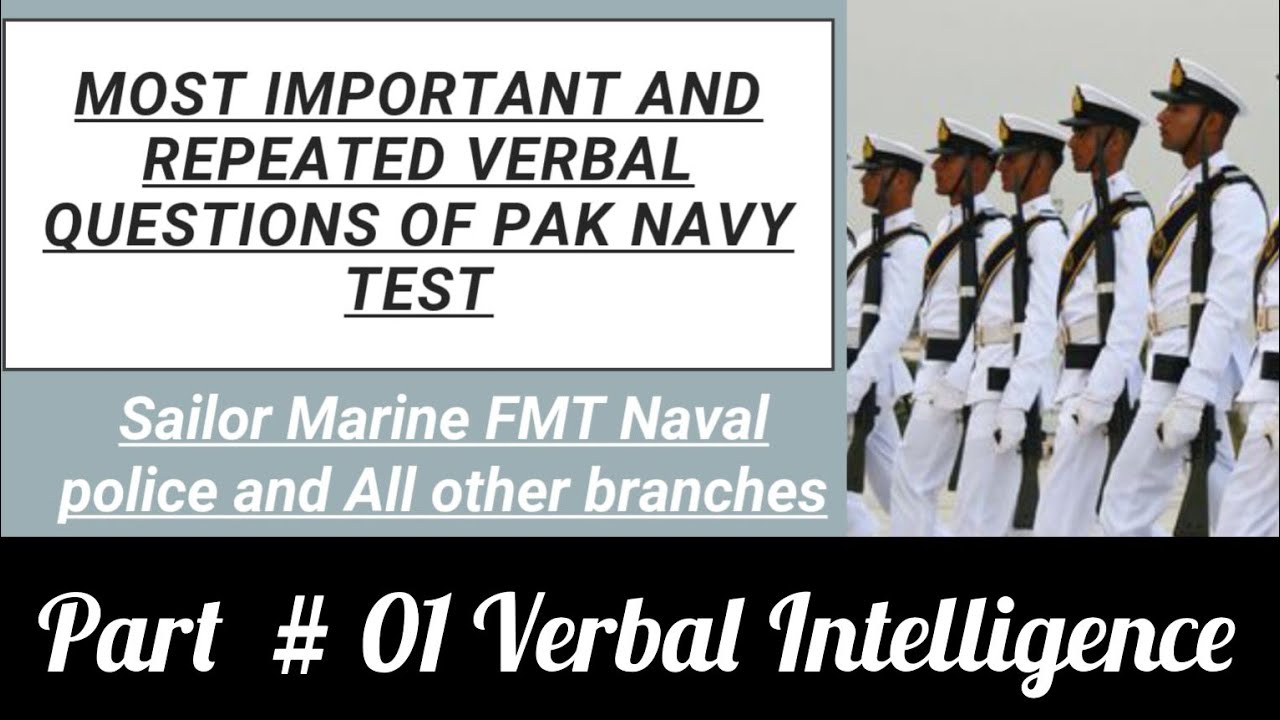 Pak Navy (Sailor,Marine fmt, naval police) Verbal Intelligence ...