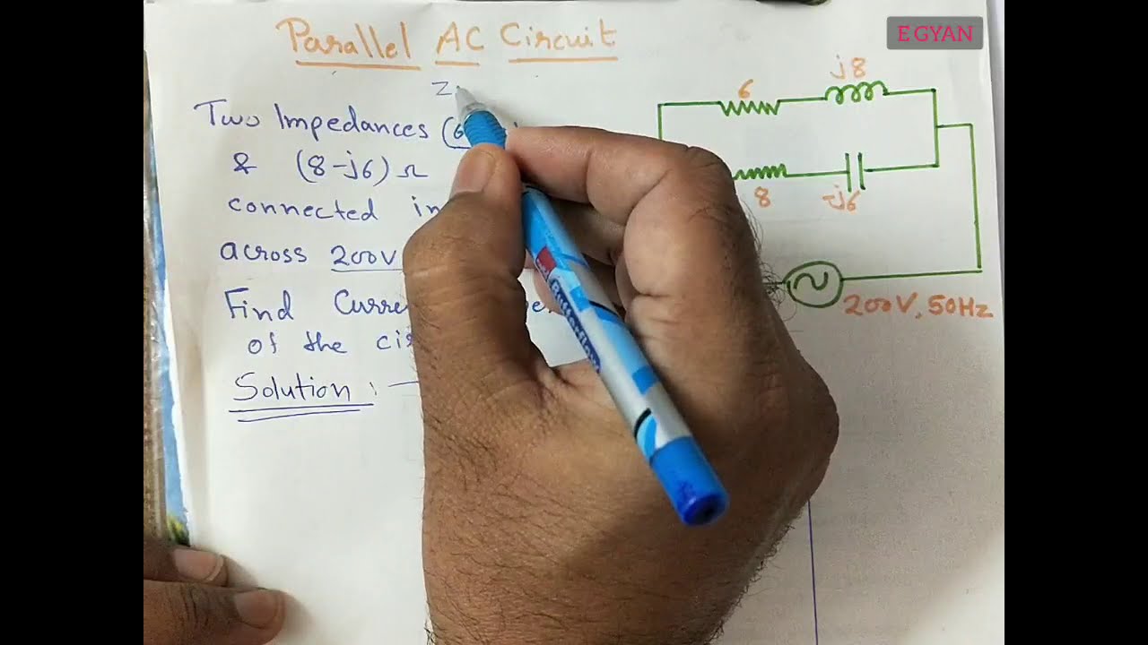 Parallel AC circuit example 1: AC parallel circuit numerical 1 - YouTube