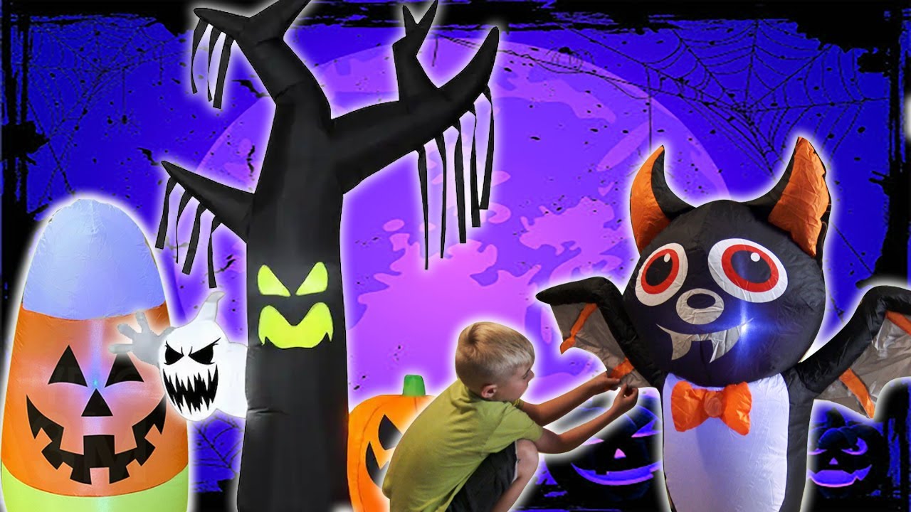 Unboxing 3 New Halloween Inflatables! 7 Foot Tree, Candy Corn, & Baby ...