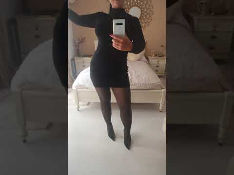 #shorts Outfit the day Leg Avenue Lurex tights and Guess by Marciano dress