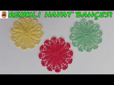 Dantel Bardak Altı / Tığ İşi Motif  - Anlatımlı Yapılışı  -  Örgü Dantel Oya El İşi