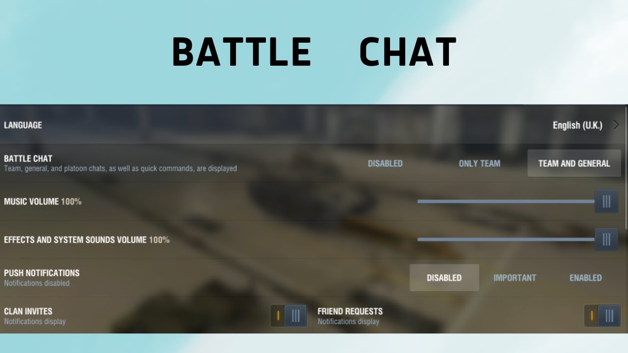 How to Change Battle Chat Settings in World of Tanks Blitz - YouTube