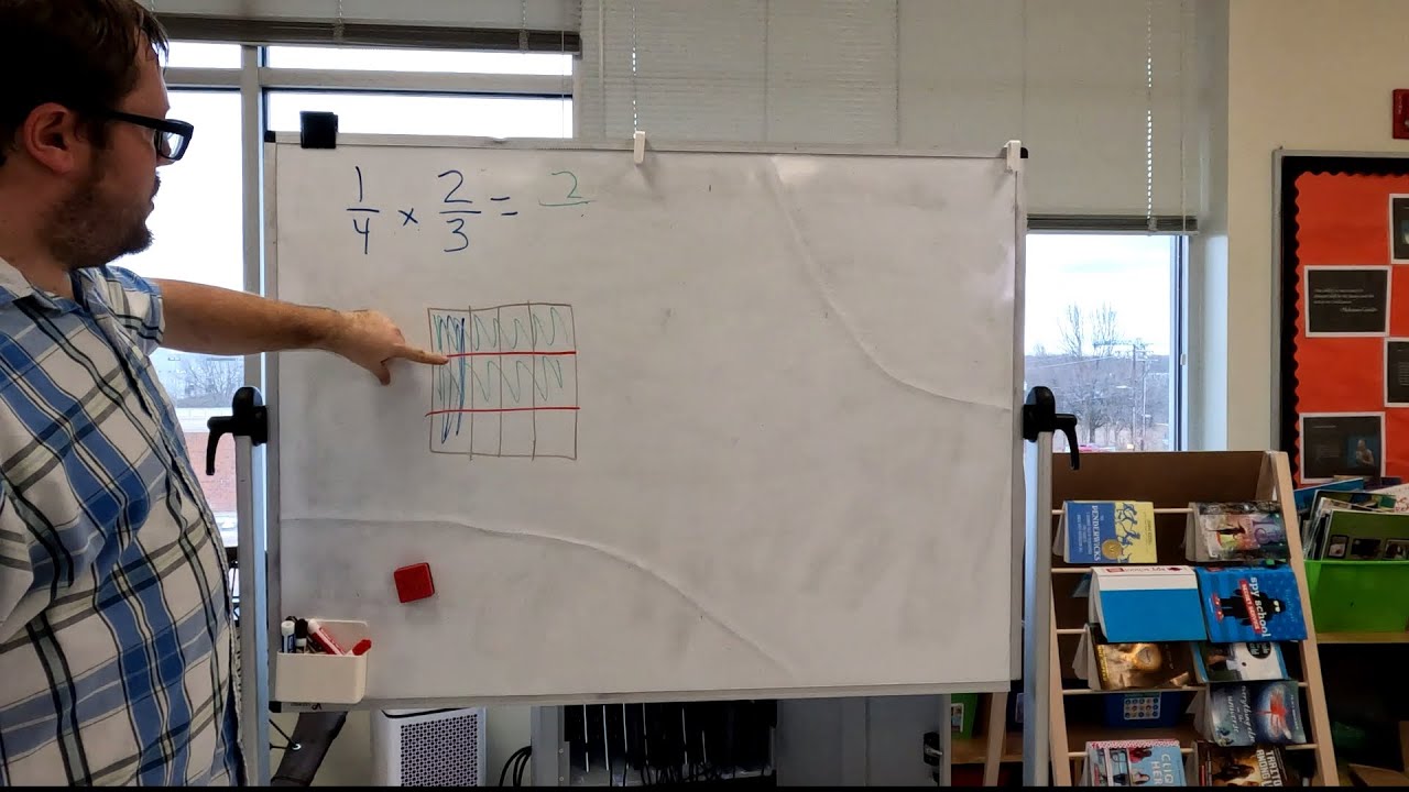 Multiplying a Fraction by a Fraction Using Visuals - YouTube
