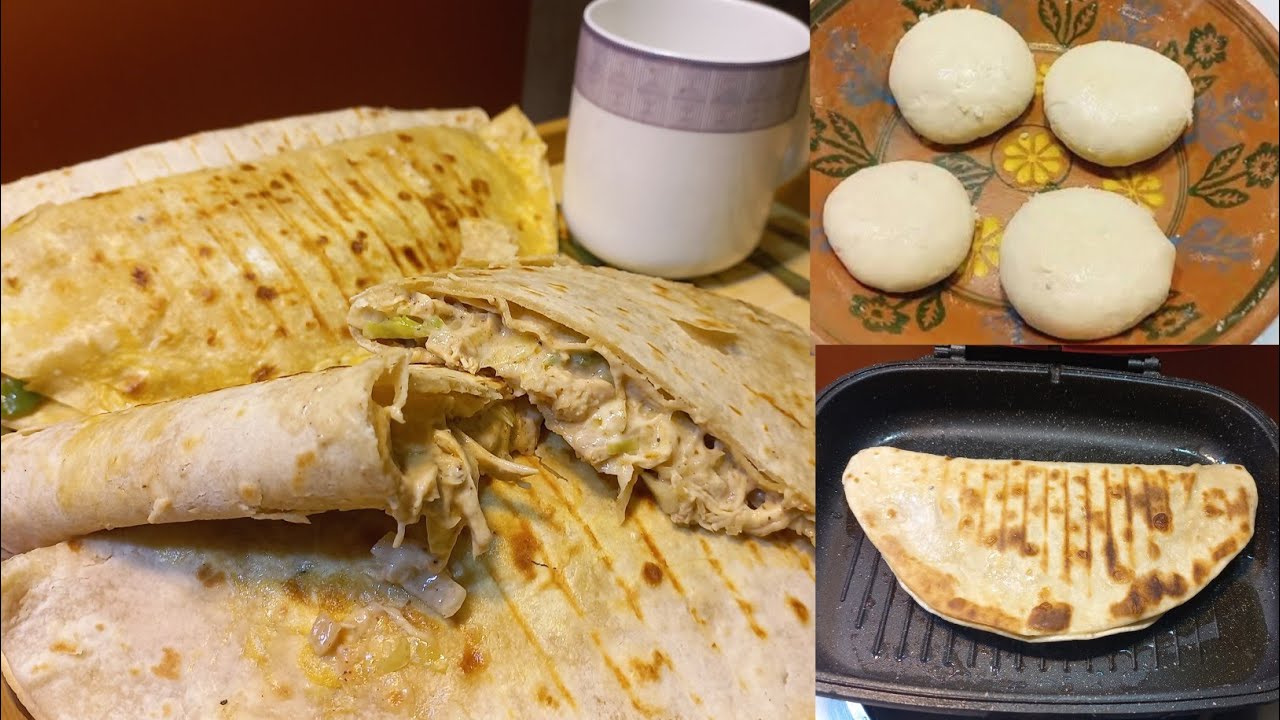 CHEESY CHICKEN TORTILLA CALZONES RECIPE | HOME MADE TORTILLA & CHEESE ...