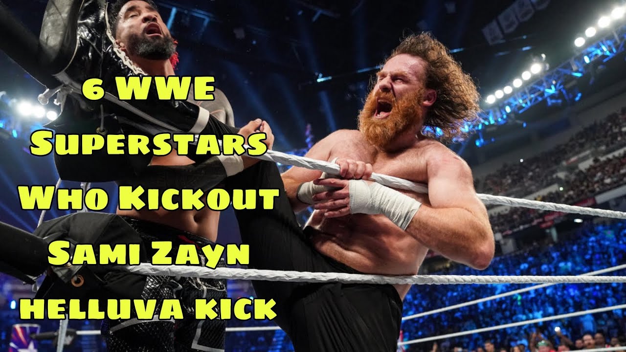 6 WWE Superstars Who Kickout Sami Zayn Helluva Kick_HD - YouTube