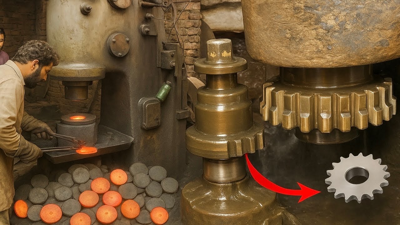 Chain Sprocket Manufacturing Process || How Its Made Wheel Sprocket ...