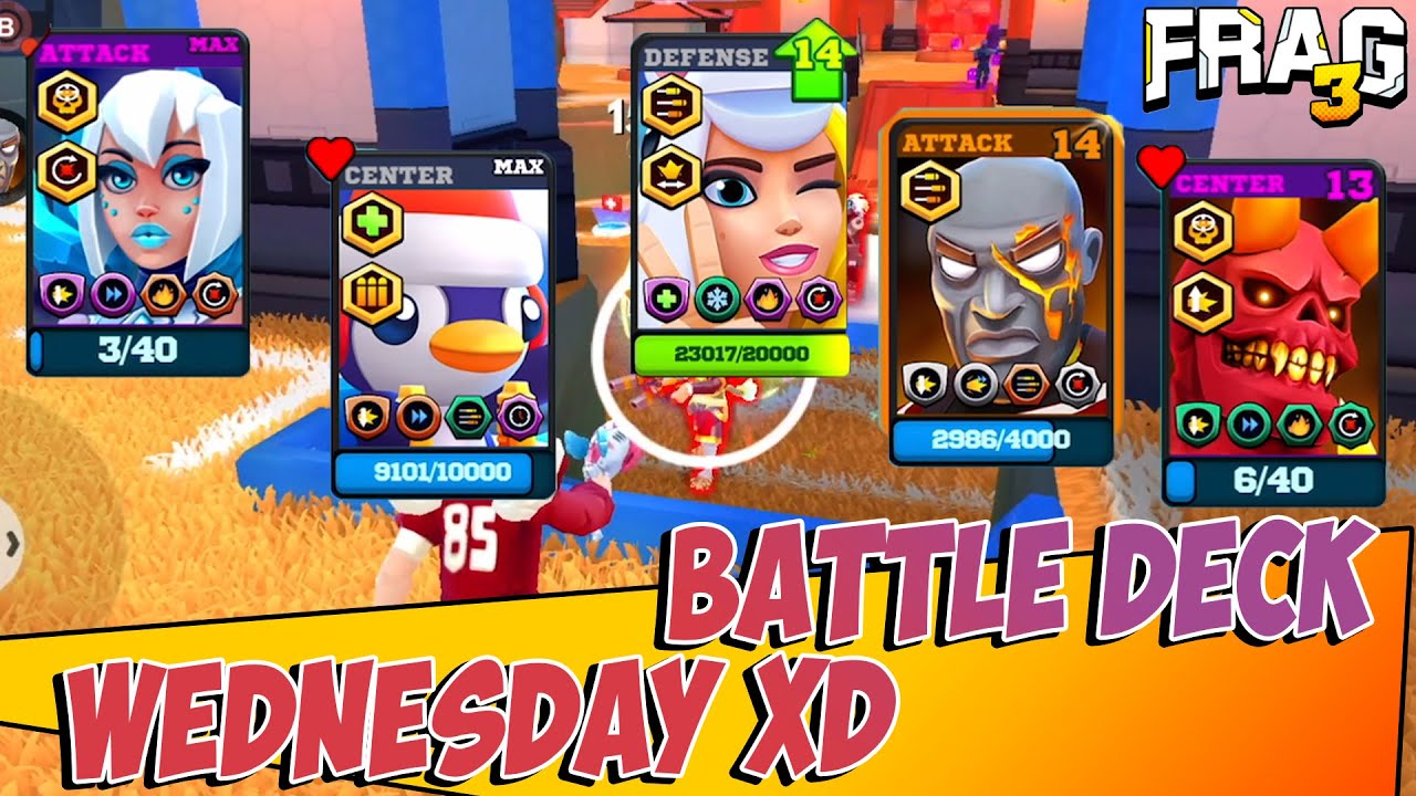 FRAG Pro Shooter - battle deck Wednesday🤣Gameplay Walkthrough🔥(iOS ...