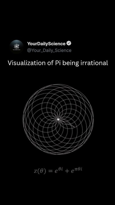 Visualization of π (Pi) being irrational #shorts #maths #art - YouTube