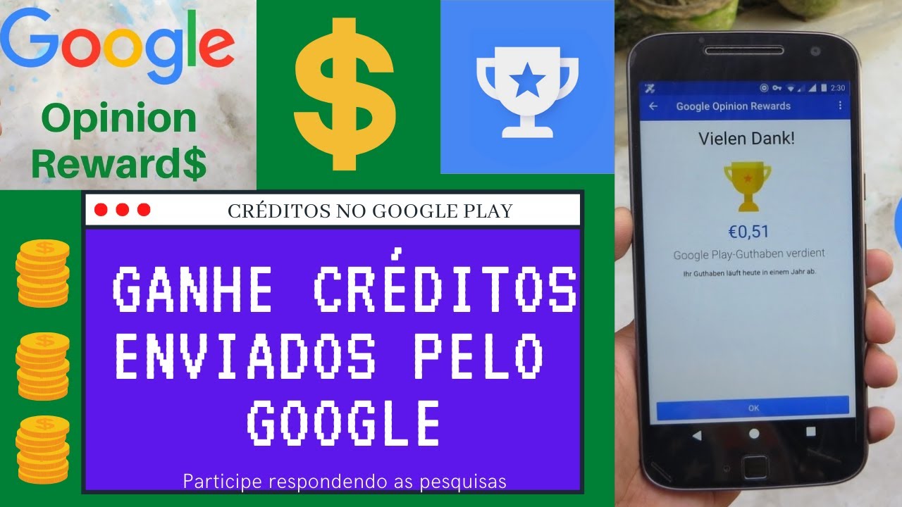Google Opinion Rewards - Como Ganhar Créditos na Google Play Store ...