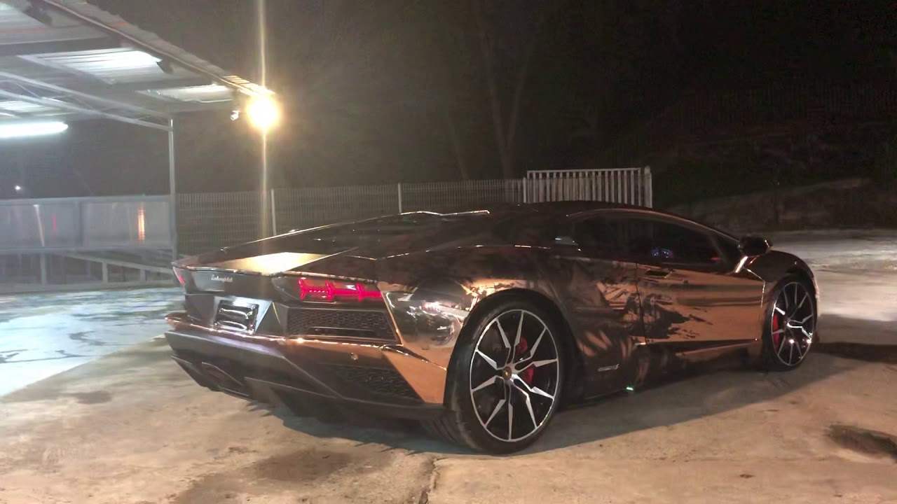 Rose Gold Lamborghini Aventador S Fi Exhaust - YouTube
